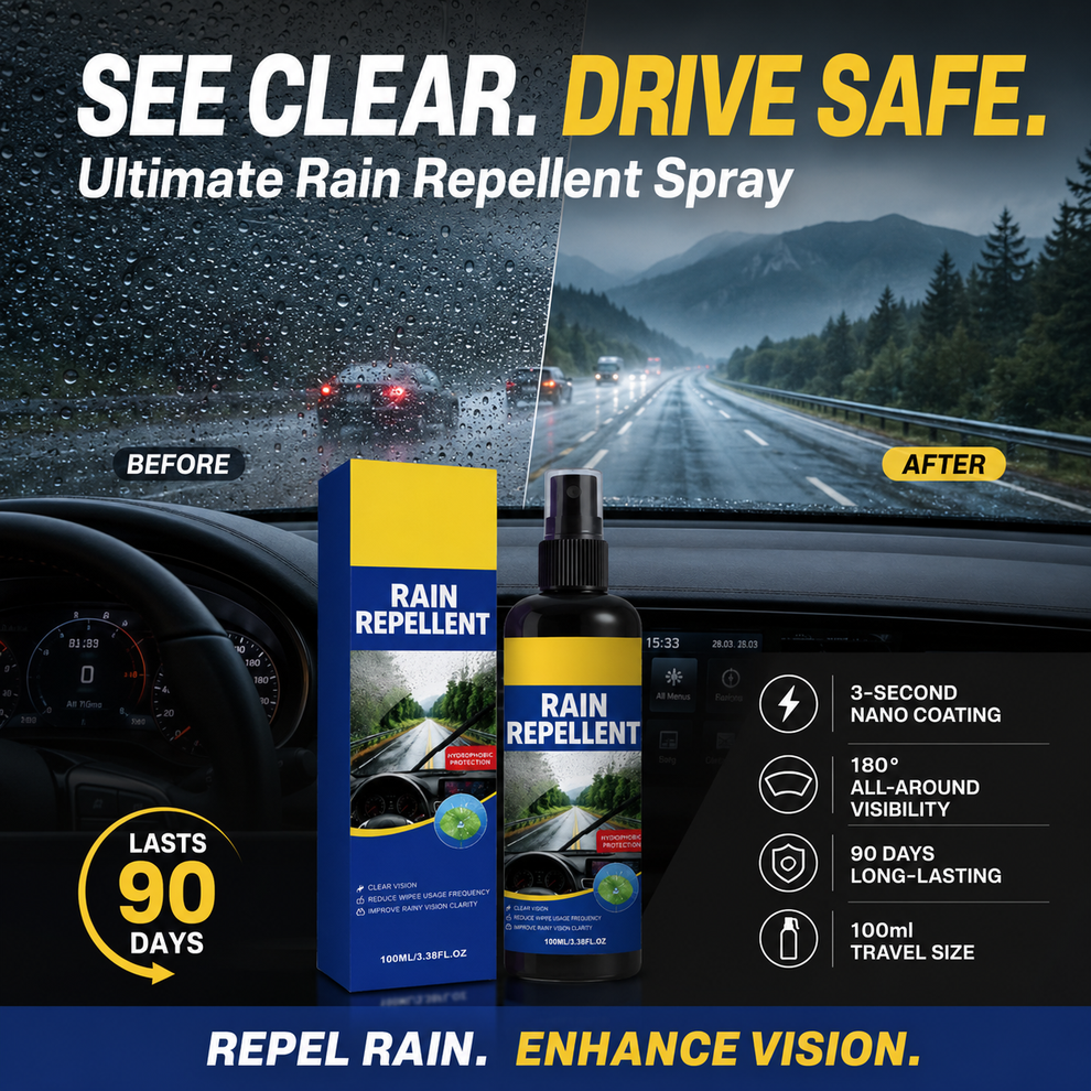 🚗Crystal Clear Windshield Rain Repellent Spray – bebuyby