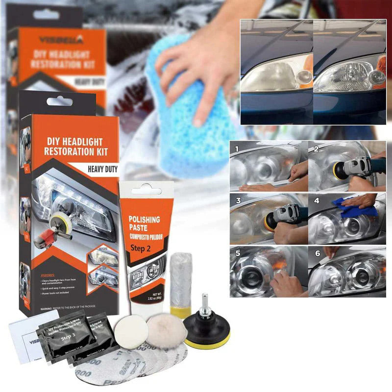 Car Headlight Restoration Quick Polishing Paste Kit – bebuyby