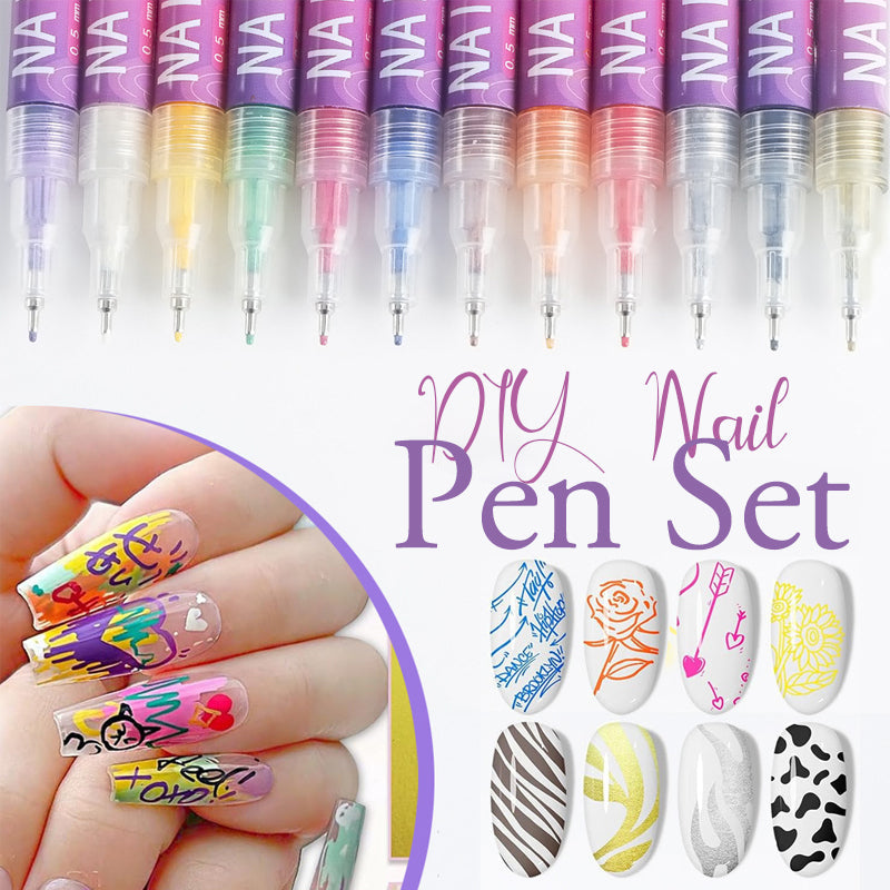 🎁LAST WEEK SPECIAL PRICE!⏳12 Colors Nail Art Pens Set🎨💅 – bebuyby