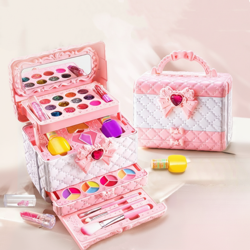 💅[Kids Play Makeup Kit with Case] Direct 50% Off -Water-Soluble Safe C ...