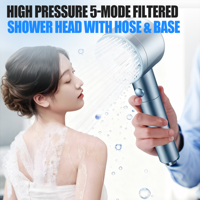 🚿5-Mode Filtered Shower Head – Spa-Style Massage & Skin-Friendly Filte ...