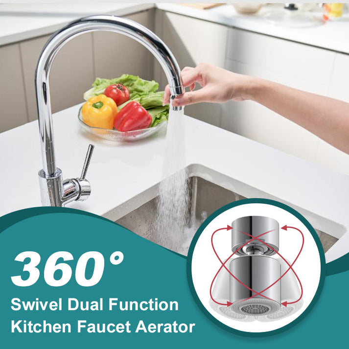 360° Swivel Dual Function Kitchen Faucet Aerator – bebuyby