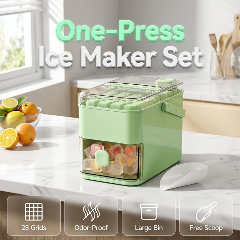 Press-Type Ice Cube Maker with Storage Bin – bebuyby